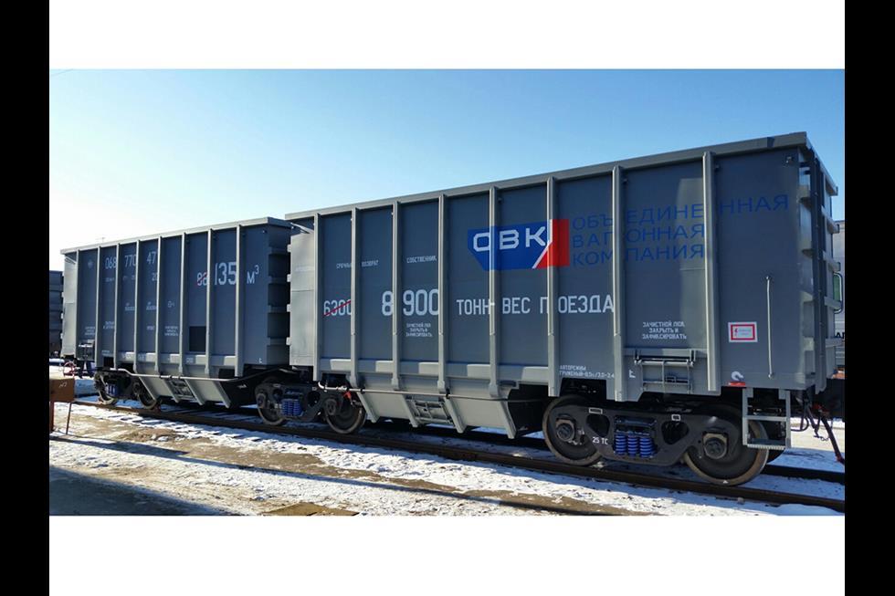 Articulated open wagon unveiled | News | Railway Gazette International